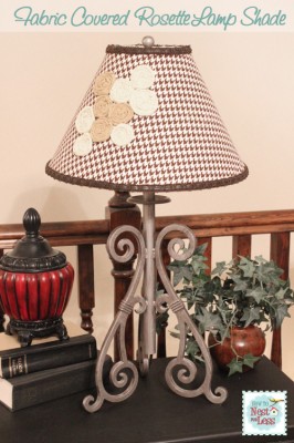 Fabric Covered Rosette Lamp Shade {and how to make a rosette} - How to ...