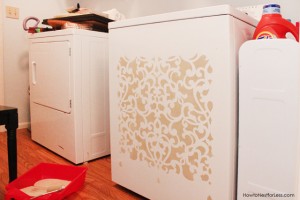 Stenciled Washer and Dryer - How to Nest for Less™