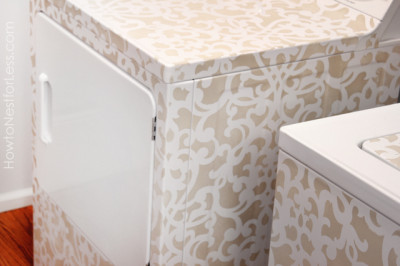 Stenciled Washer and Dryer - How to Nest for Less™
