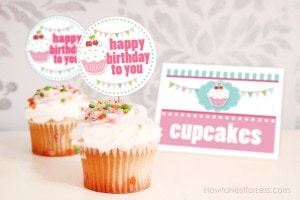 Cupcake Birthday Party with FREE Printables - How to Nest for Less™