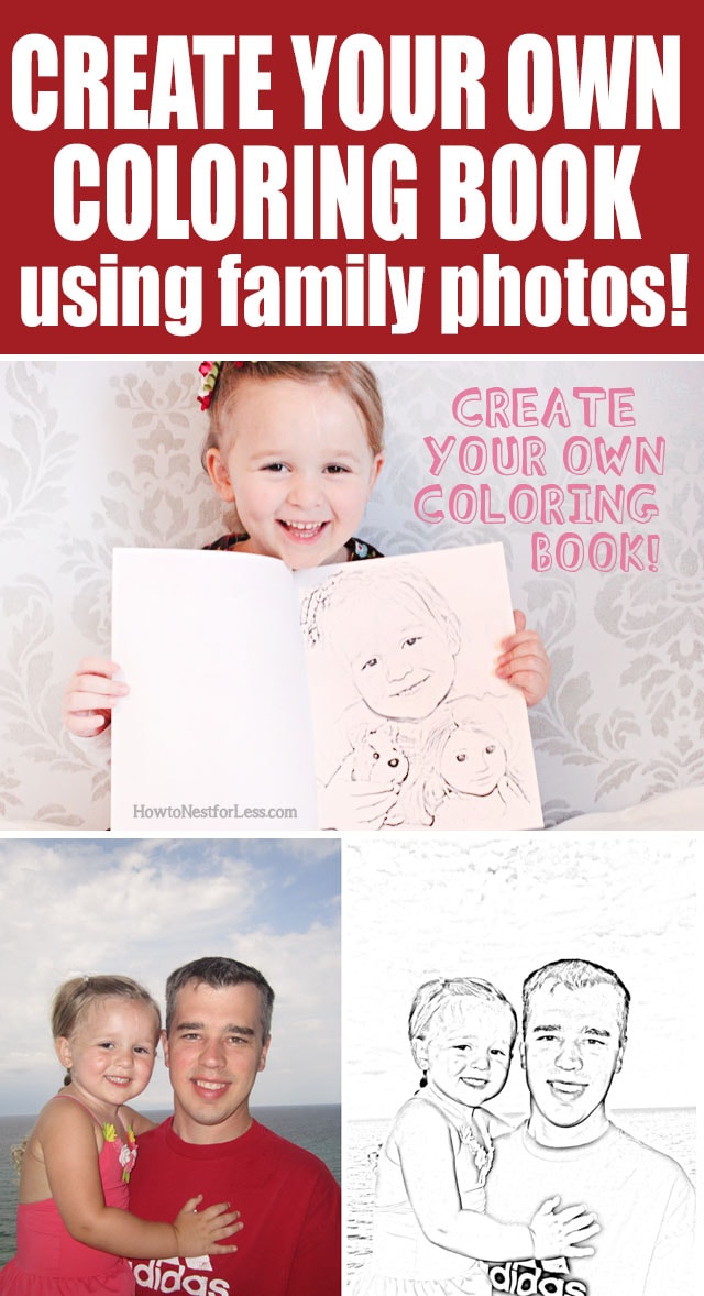 Make Your Own Coloring Book With Family Photos How To Nest For Less 