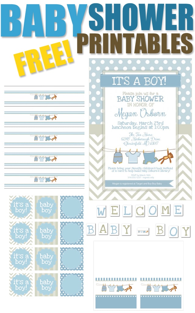 Boy Baby Shower Free Printables How To Nest For Less 