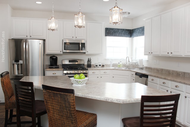 DIY Kitchen Window Cornices - How to Nest for Less™