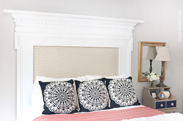 Upholstered Fireplace Mantel Headboard - How to Nest for Less™