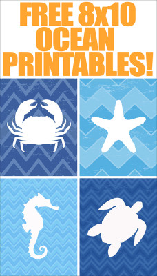 Ocean Animal FREE Printables {set of 4} - How to Nest for Less™