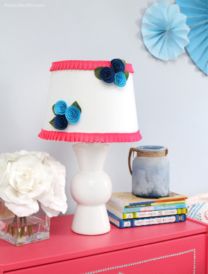 DIY Floral + Ruffle Lamp Shade - How to Nest for Less™
