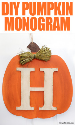DIY Fall Pumpkin Monogram - How to Nest for Less™