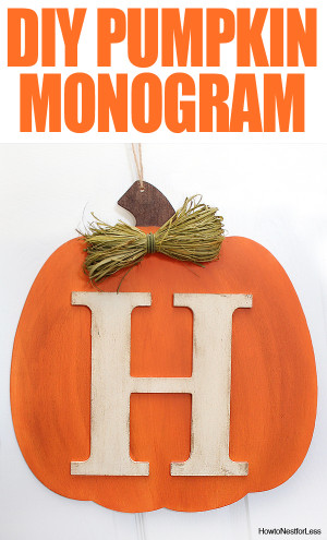 DIY Fall Pumpkin Monogram - How to Nest for Less™