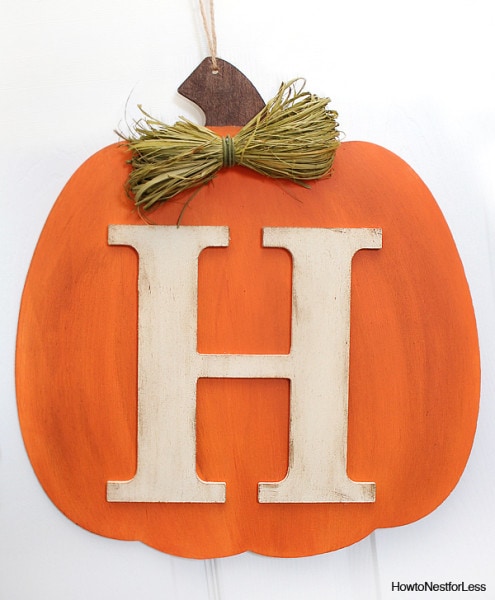 DIY Fall Pumpkin Monogram - How to Nest for Less™