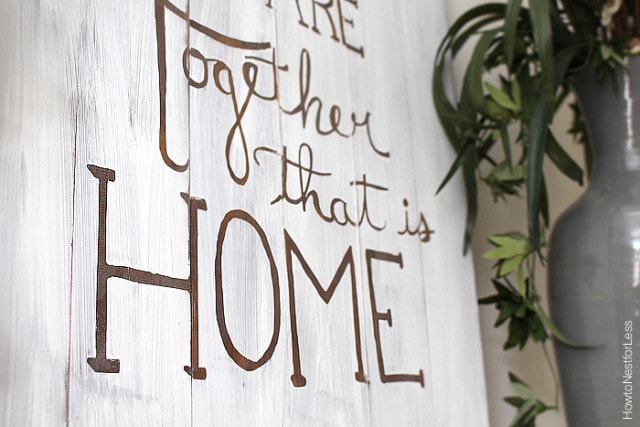 DIY Vinyl Lettering Painted Sign - How to Nest for Less™