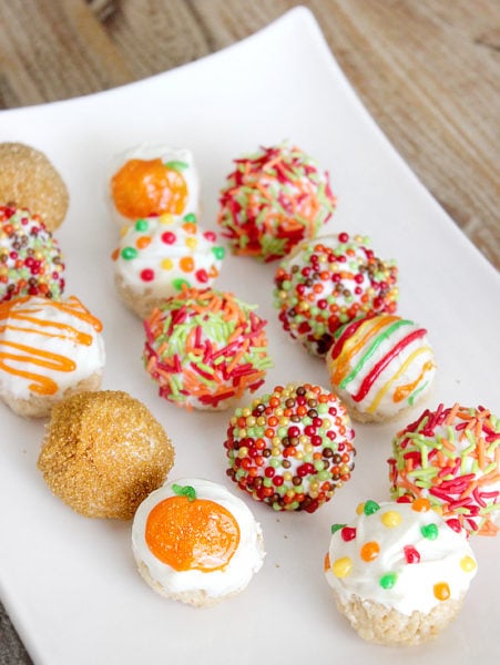 Fall Rice Krispies Pops - How to Nest for Less™