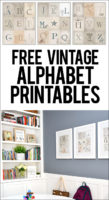 Vintage Alphabet Printables - Beautiful and fun printables for free