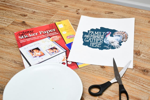 DIY Thanksgiving Decorative Plate - Under $2 to Make!