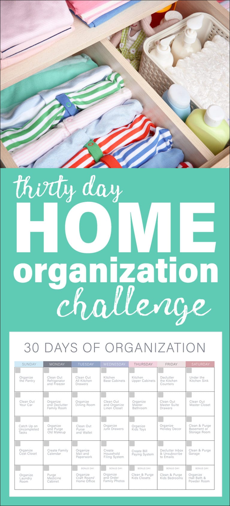 30 Days of Organization Challenge - Declutter Your Home!
